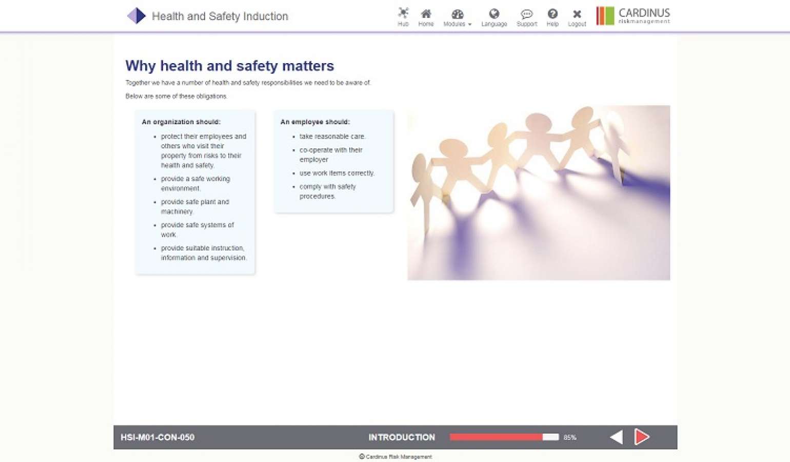 Health and Safety Induction Training for New Starters